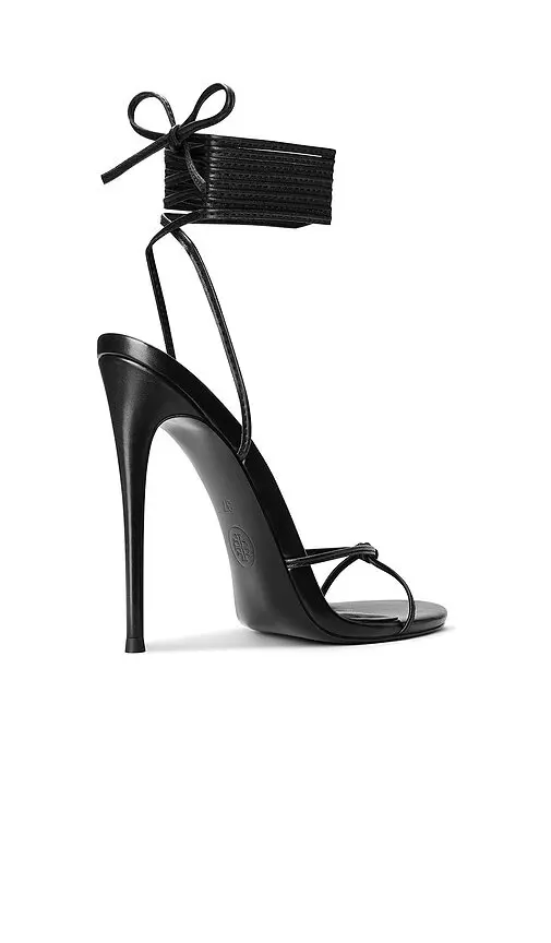 Femme La Athens Lace Up Stiletto Heel - Black