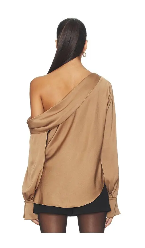 Simkhai Alice One Shoulder Top - Brown