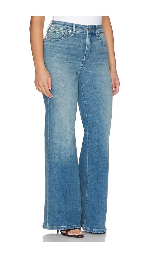 Good American Soft-tech Good Waist Palazzo Leg Jeans