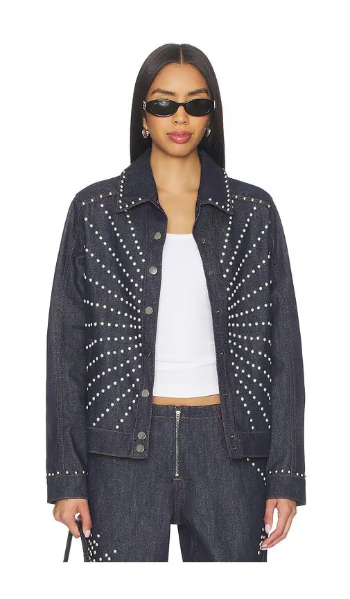 UNDERSTATED LEATHER Studded Denim Jacket