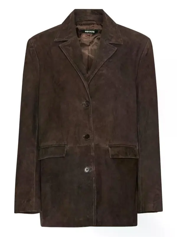 ROTATE BY BIRGER CHRISTENSEN Suede Blazer - Brown