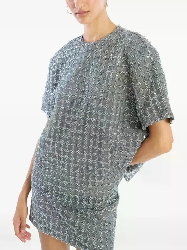 ROTATE BY BIRGER CHRISTENSEN Beaded T-shirt