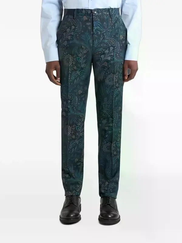 Etro Tailored Floral-motif Trousers
