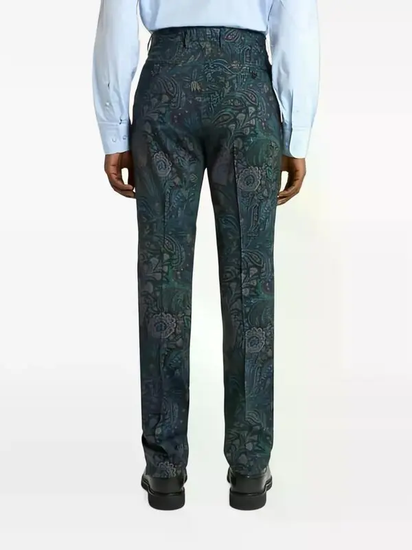 Etro Tailored Floral-motif Trousers
