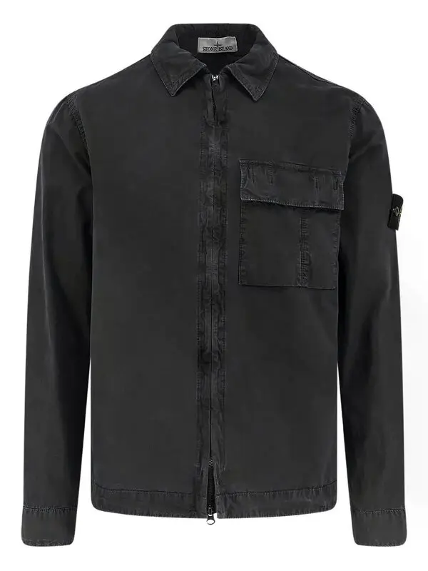 Stone Island Flap-pocket Logo-patch Shirt