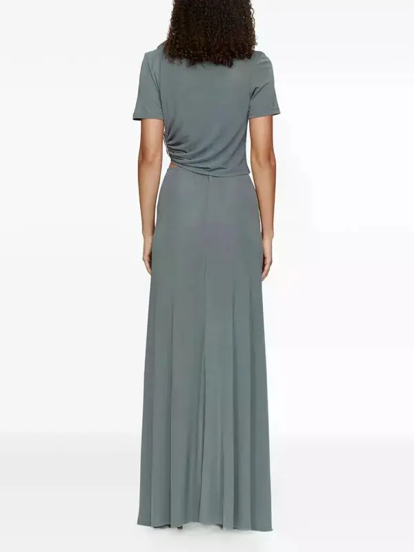 Christopher Esber Orica Cascade Crystal Maxi Skirt - Grey