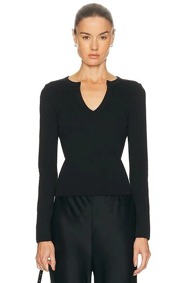 FLORE FLORE Iman Long Sleeve Top - Black