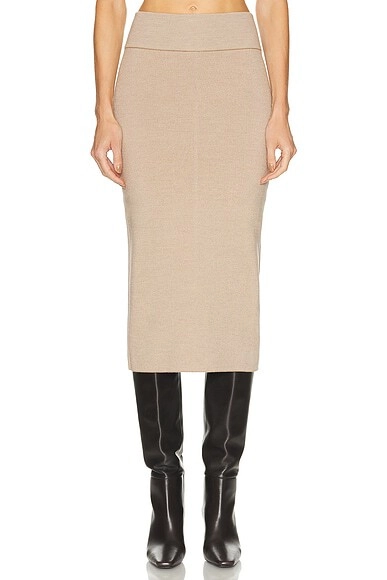 Jacquemus La Jupe Maille Doppio Knit Midi Skirt