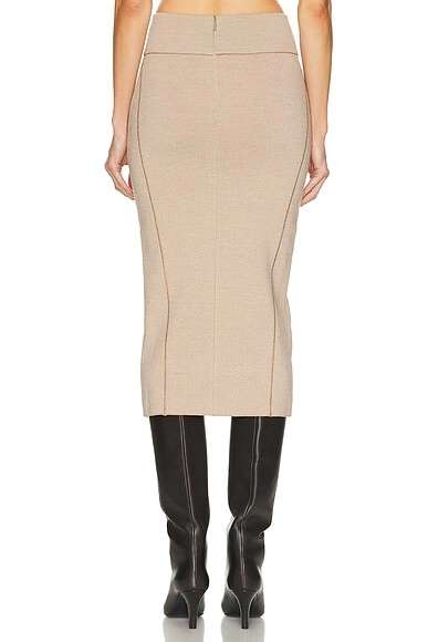 Jacquemus La Jupe Maille Doppio Knit Midi Skirt