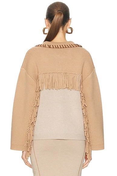 Simkhai Chesney Oversized Cardigan With Fringe
