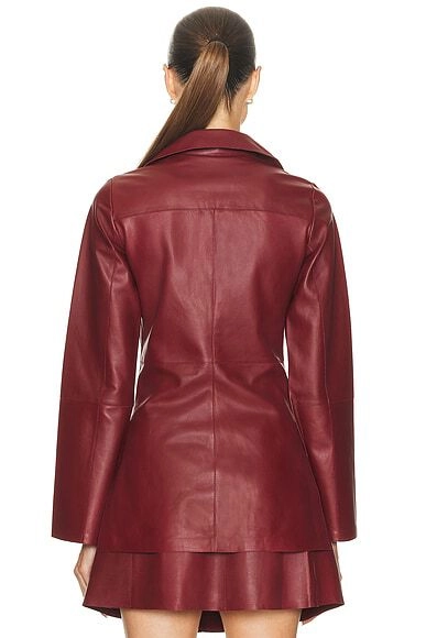BY MALENE BIRGER Alleys Leather Shirt - Cabernet