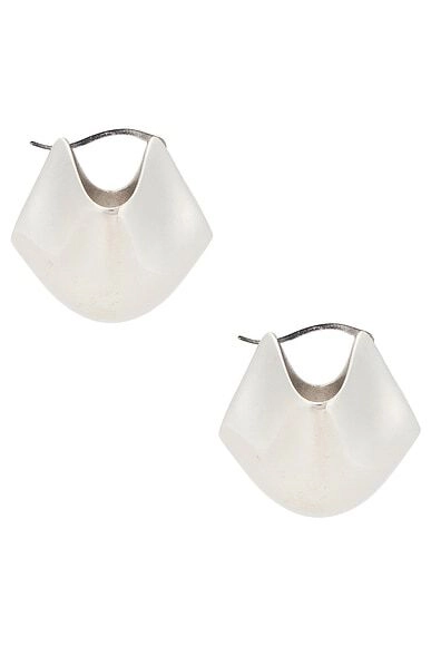 Khaite Lotus Medium Hoop Earrings - Silver