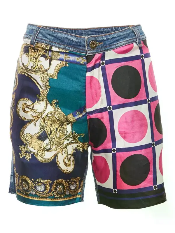 Dolce & Gabbana Patchwork Denim Shorts - Blue
