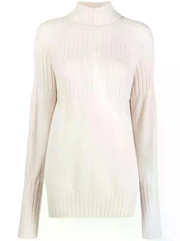 Malo Ribbed High-neck Cashmere Jumper - Neutrals