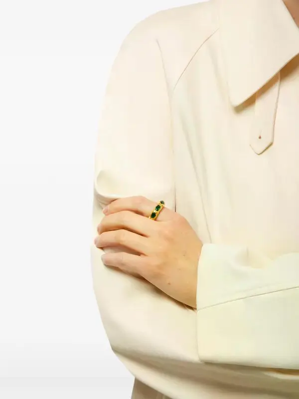 NASSIMOTO Monroe Band Ring With Stone Embellishment