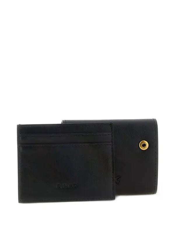 Pinko Saddle Metal Rings Leather Wallet