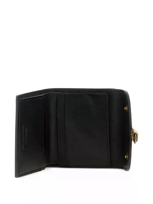 Pinko Saddle Metal Rings Leather Wallet
