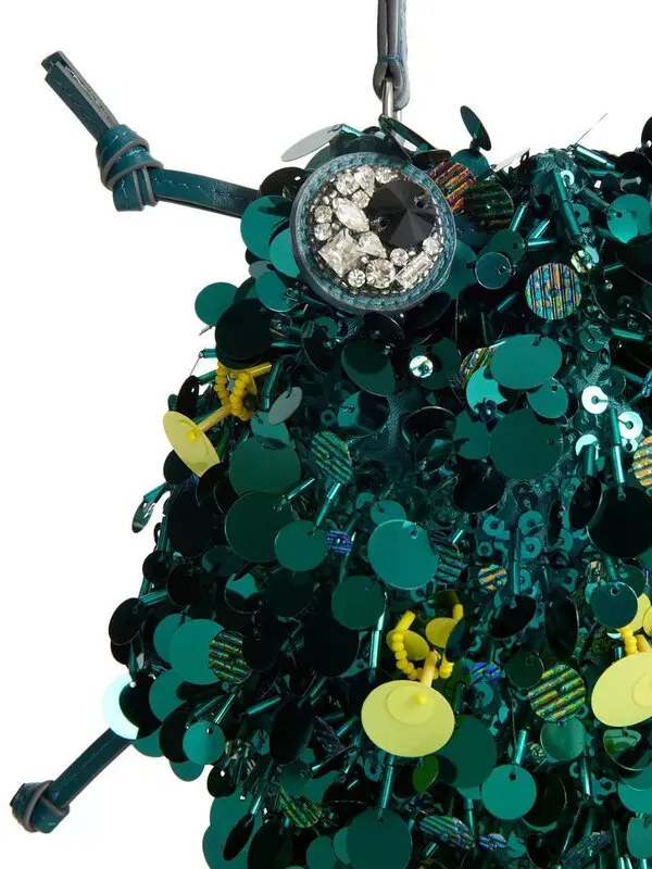 ANYA HINDMARCH Sequin Beetle Tote Bag - Green
