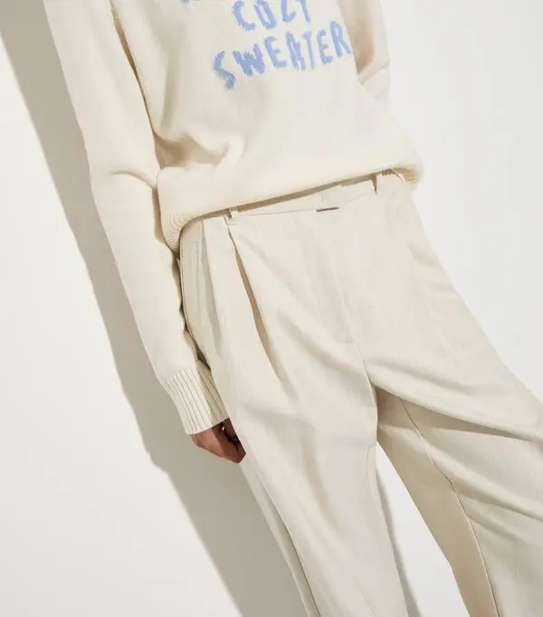 Max & Co. Cotton-wool Blend Straight Leg Trousers