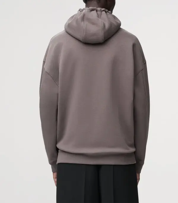 Loewe Anagram Cotton-blend Hoodie - Grey