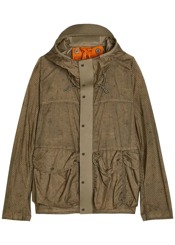 TEN C Checked Hooded Shell Jacket