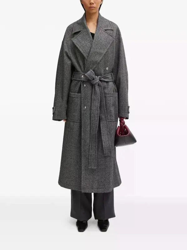 Fiorucci Belted Herringbone Coat