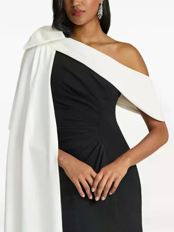 Tadashi Shoji One-shoulder Draped Maxi Dress With Split Hem