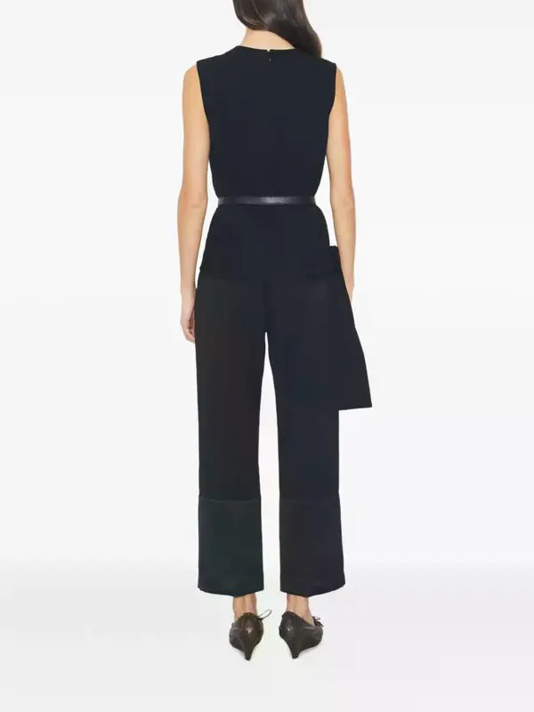 Tory Burch Sleeveless Asymmetric Wrap Top