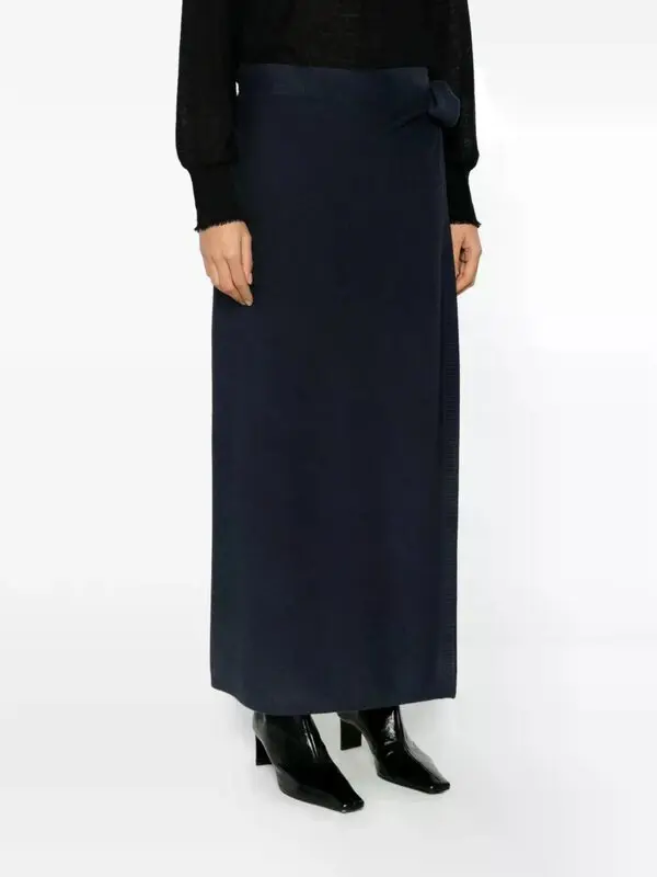 GRAN SASSO Knitted Wrap Midi Skirt