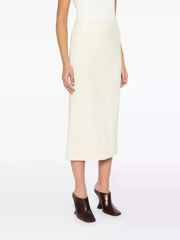 A.M.G. Slim Midi Skirt With Slit Detail
