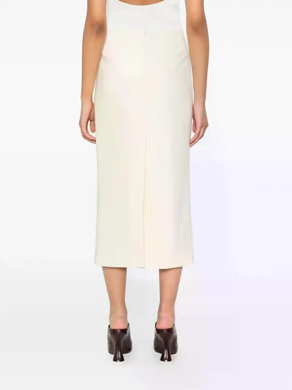 A.M.G. Slim Midi Skirt With Slit Detail