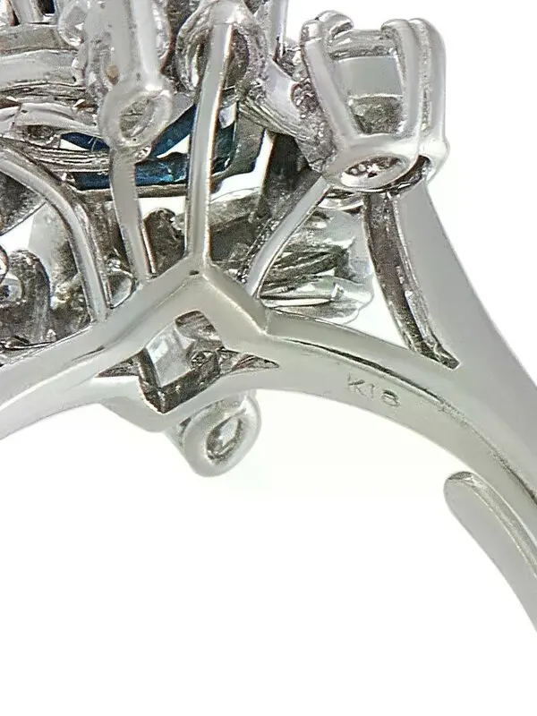 LB EXCLUSIVE Sapphire And Diamond Ring In 18k White Gold