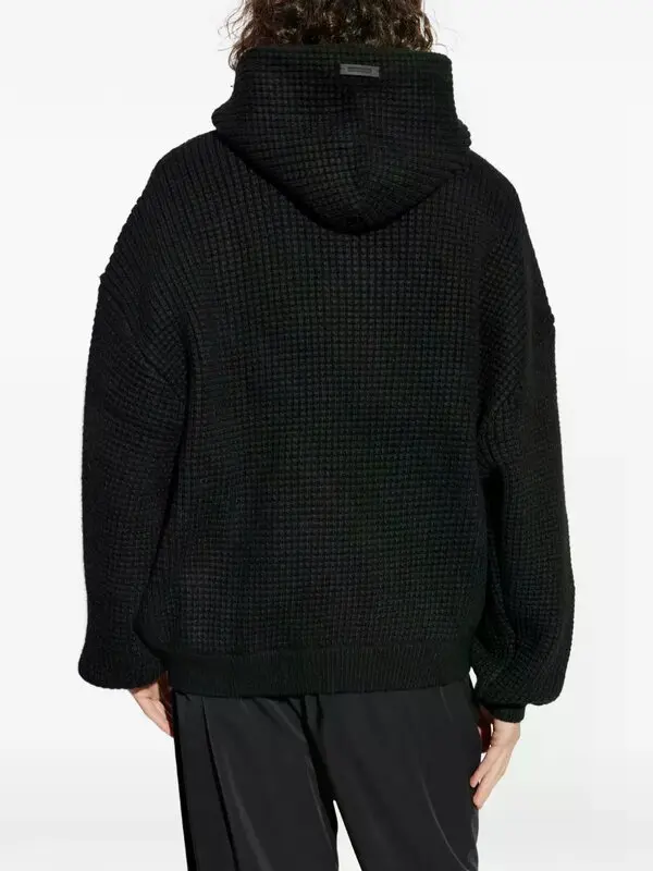 Fear Of God Hooded Waffle Knit Hoodie