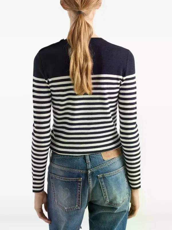 Prada Striped Ribbed Sweater