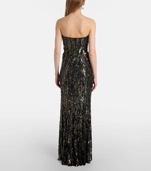 Jenny Packham Embellished Bustier Gown