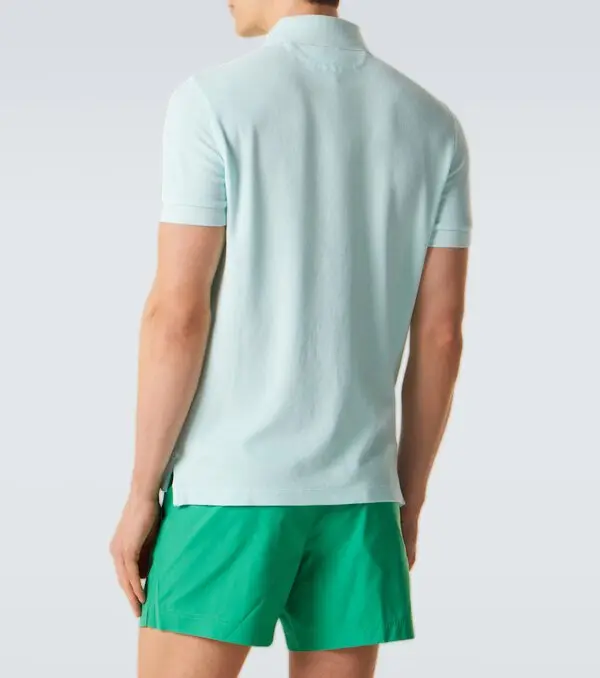 TOM FORD Cotton-blend Terry Polo Shirt - Blue