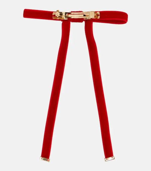 Prada Velvet Hair Clip With Bow Detail