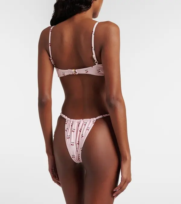 MONTCE Lena Printed Bikini Top - Pink