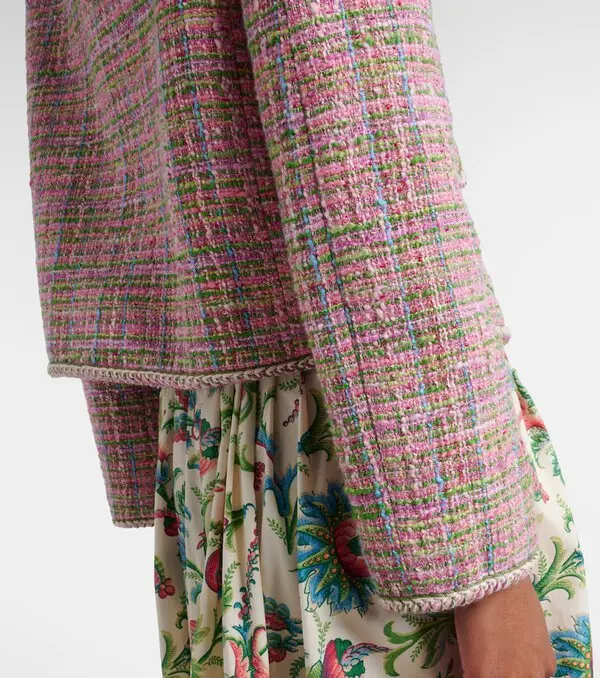 Etro Checked Cotton-blend Tweed Jacket