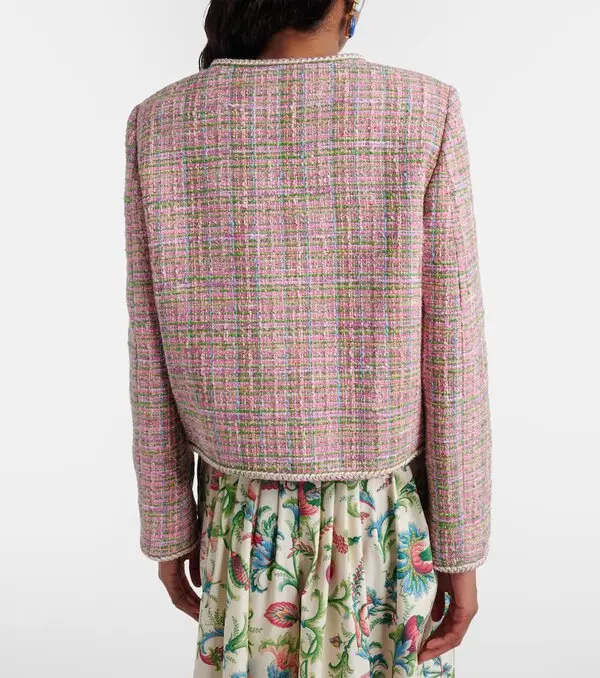 Etro Checked Cotton-blend Tweed Jacket