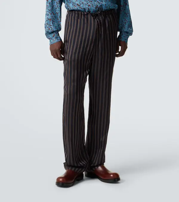 Dries Van Noten Mid-rise Straight Leg Trousers