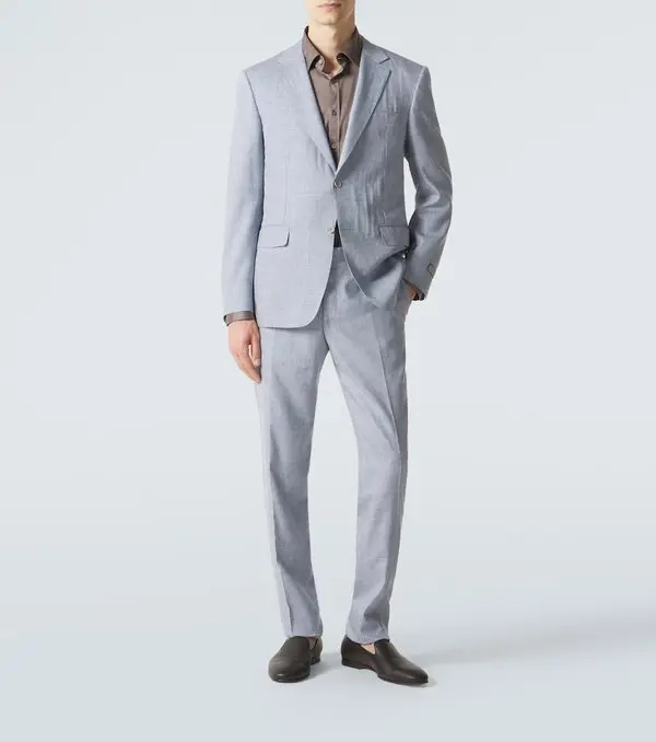 Canali Linen And Wool Suit