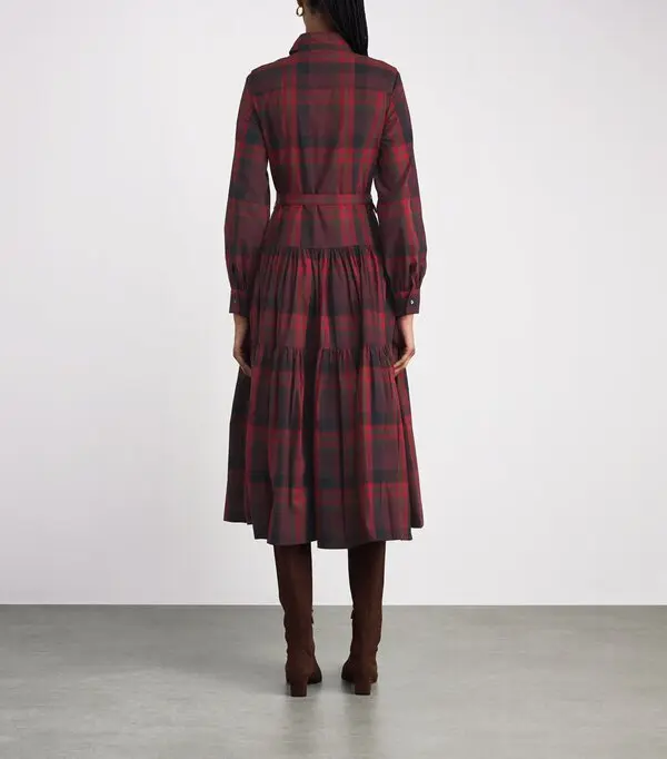 Polo Ralph Lauren Cotton Check Midi Shirt Dress