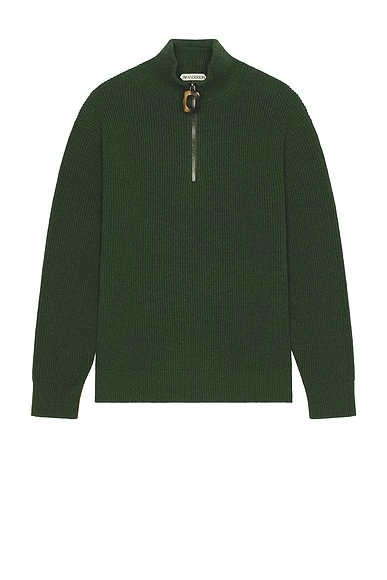 JW Anderson Quarter Zip Jumper - Pine