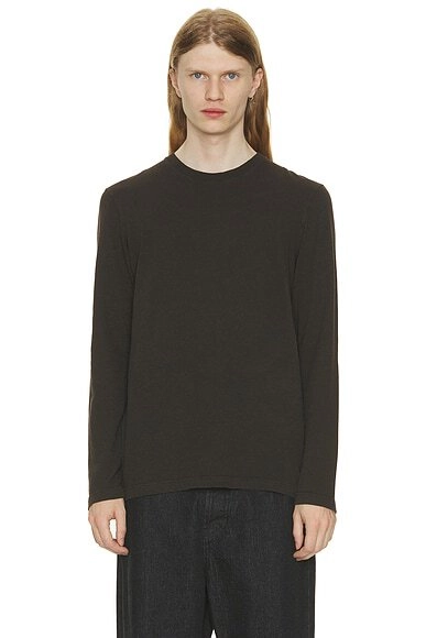 THE ROW Leon Long Sleeve T-shirt - Mud