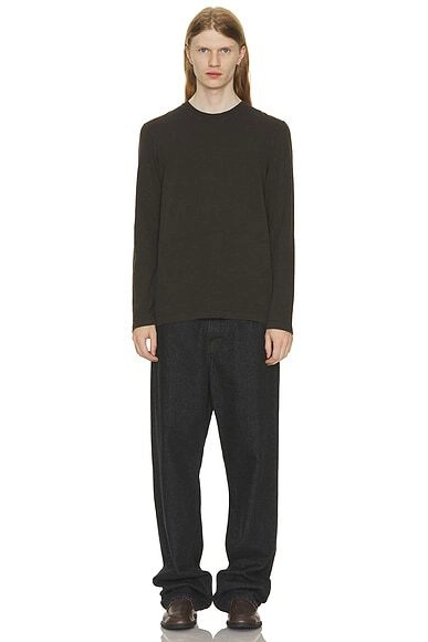 THE ROW Leon Long Sleeve T-shirt - Mud