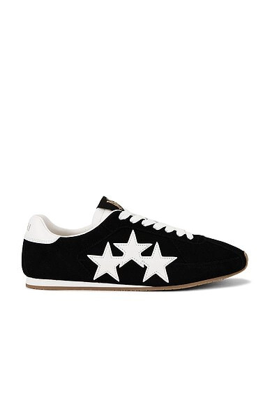 Amiri Suede Star Detail Lace-up Sneakers - Black