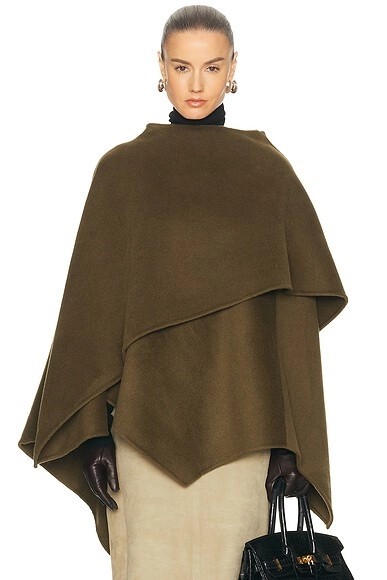 L'academie Kye Wool Cape - Olive