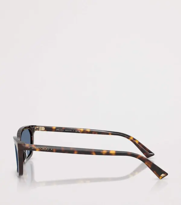 JIMMY CHOO Tortoiseshell Rectangular Sunglasses - Brown
