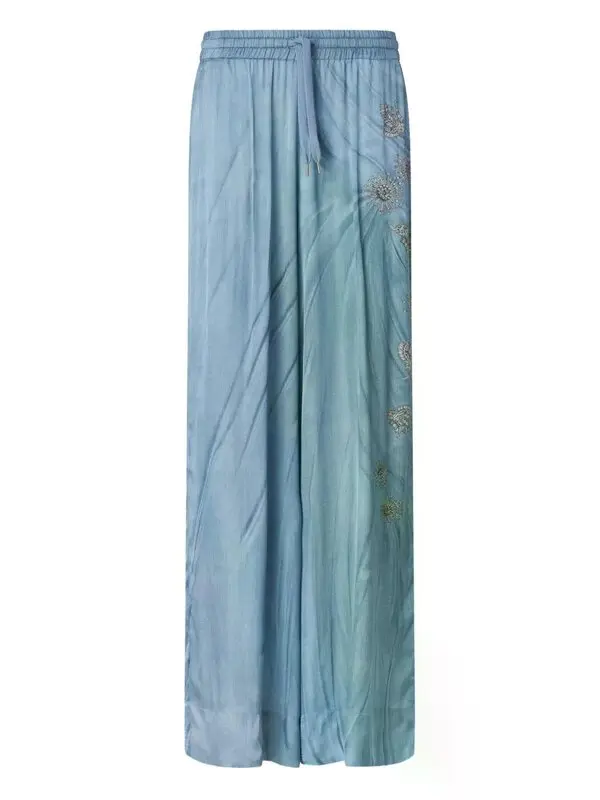 Pinko Wide-leg Trousers With Jewel Print